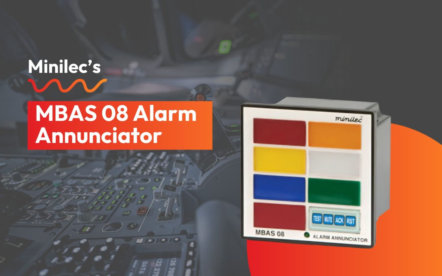 Minilec MBAS 08 Alarm Annunciator - Minilec